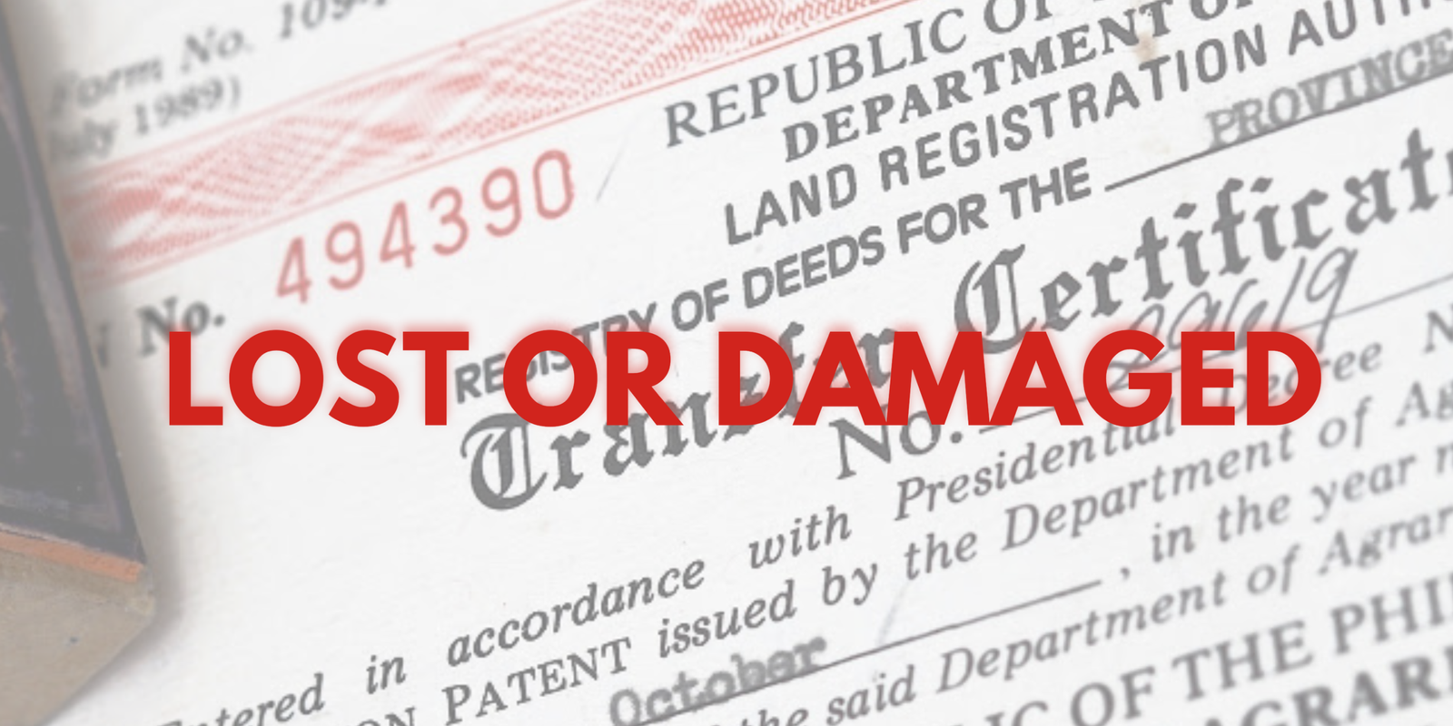 Reconstitution of Title in the Philippines: A Guide